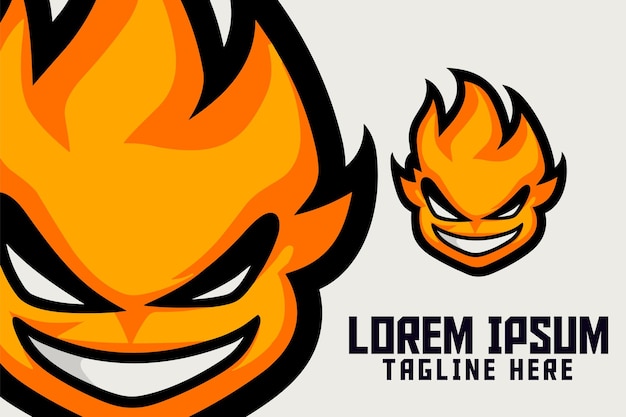 Fiery Mascot Logo with Fierce Expression | Jiffy Designs