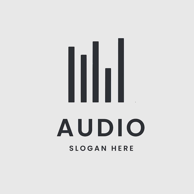 Minimalist Audio Waveform Logo with Slogan | Jiffy Designs