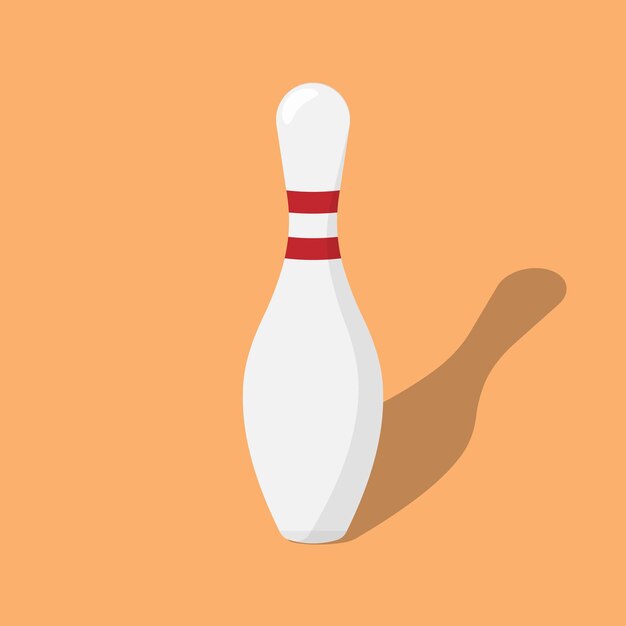 Iconic Bowling Pin Silhouette on Vibrant Orange | Jiffy Designs