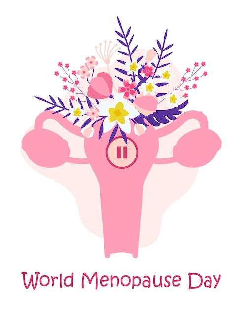 Vibrant Floral Uterus Illustration for World Menopause Day | Jiffy Designs