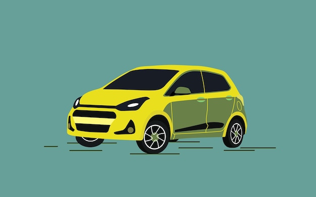 Vibrant Yellow Compact Car with Bold Design | Jiffy Designs