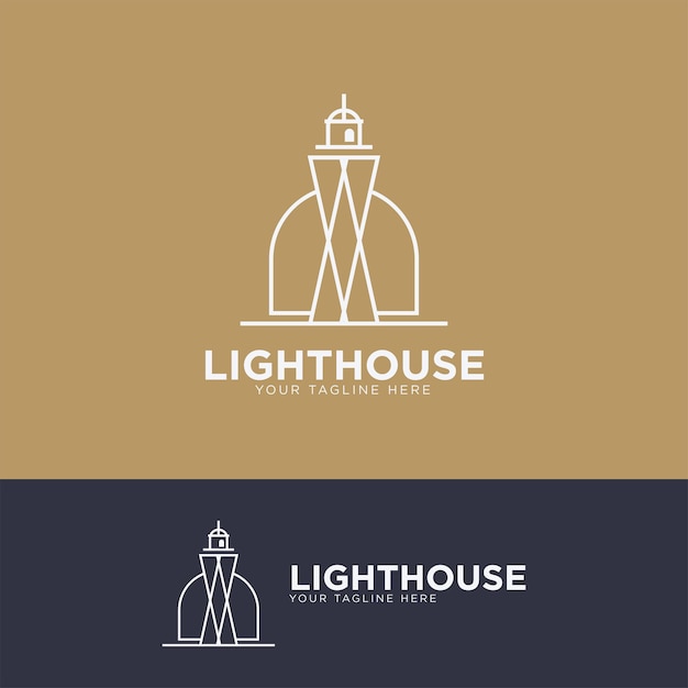 Elegant Lighthouse Emblem with Minimal Design | Jiffy Designs