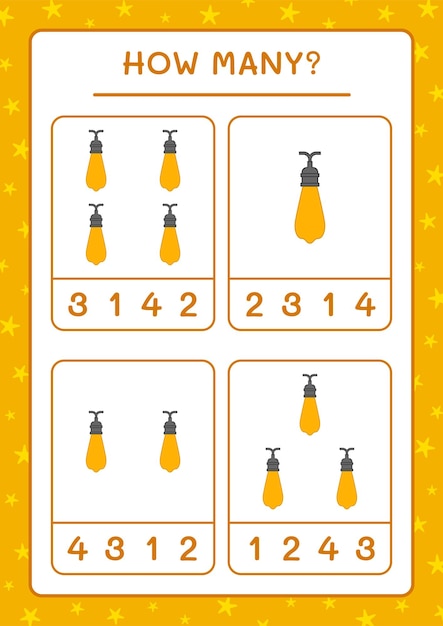 Counting Light Bulb Shapes in a Vibrant Illustration | Jiffy Designs