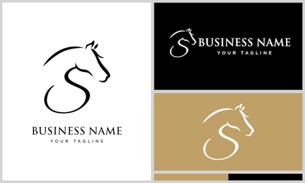 Elegant Horse Silhouette Logo with Business Name and Tagline | Jiffy ...