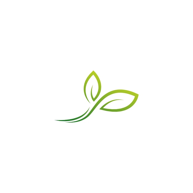 Elegant Green Leaf Emblem with Flowing Design | Jiffy Designs