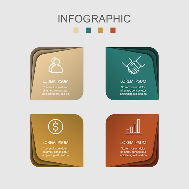Infographic Design Elements with Icons and Text Boxes | Jiffy Designs