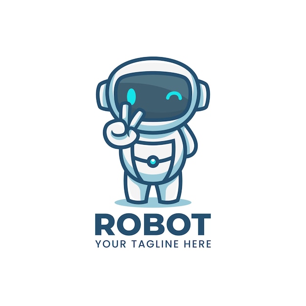 Friendly Robot Mascot with Headphones and Thumbs Up | Jiffy Designs