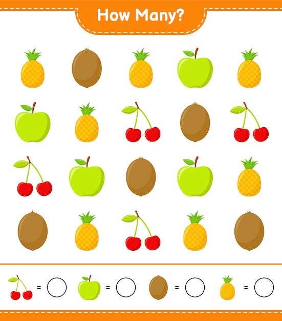 Counting Colorful Fruits in Fun Illustration | Jiffy Designs