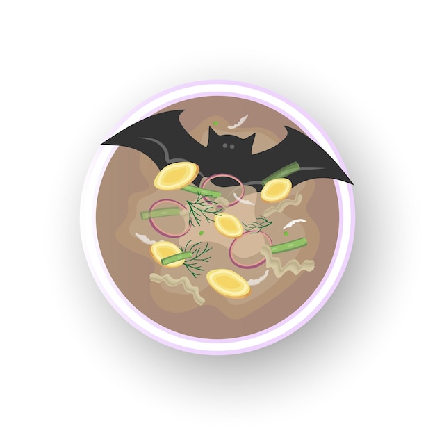 Hearty Vegetable Stew with Savory Bat Silhouette | Jiffy Designs