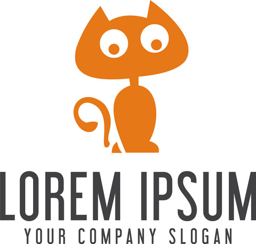Funny Cat Logo Design Concept Template | Jiffy Designs