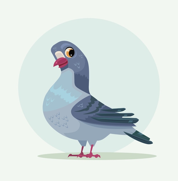 Curious Pigeon with Vibrant Plumage in Playful Pose | Jiffy Designs