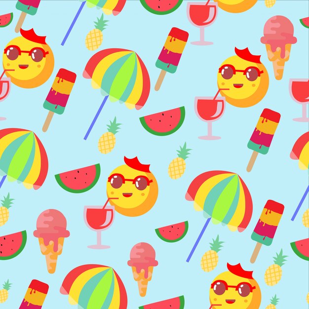 Vibrant Summer Fun Icons and Patterns | Jiffy Designs
