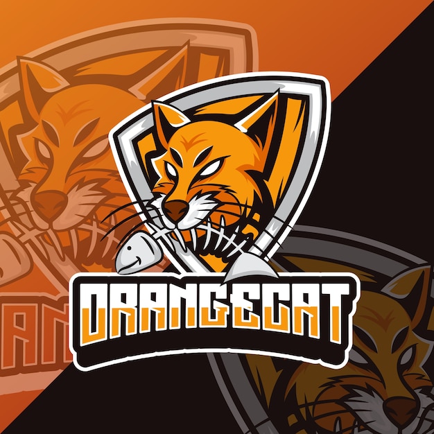 Fierce Orange Bobcat Mascot Logo for Branding and Merchandise | Jiffy ...