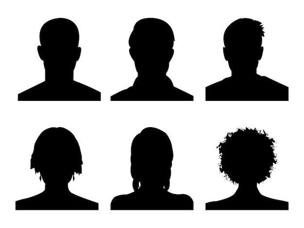 Diverse Silhouettes: Profiles of Unique Individuals | Jiffy Designs
