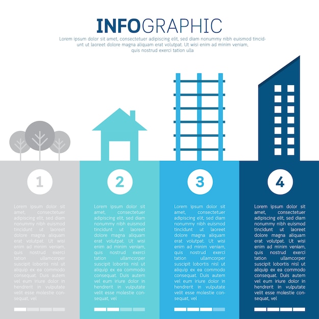 Vibrant Cityscape Infographic with Minimalist Geometric Icons | Jiffy ...