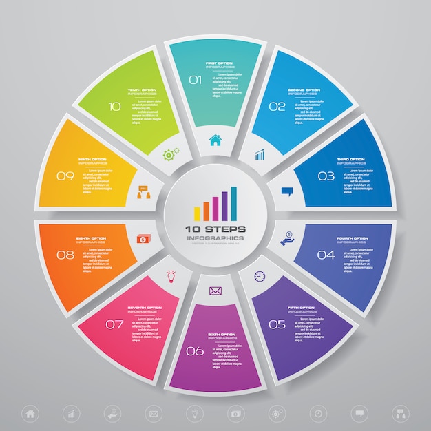 Vibrant Infographic Wheel with Descriptive Data Visualizations | Jiffy ...