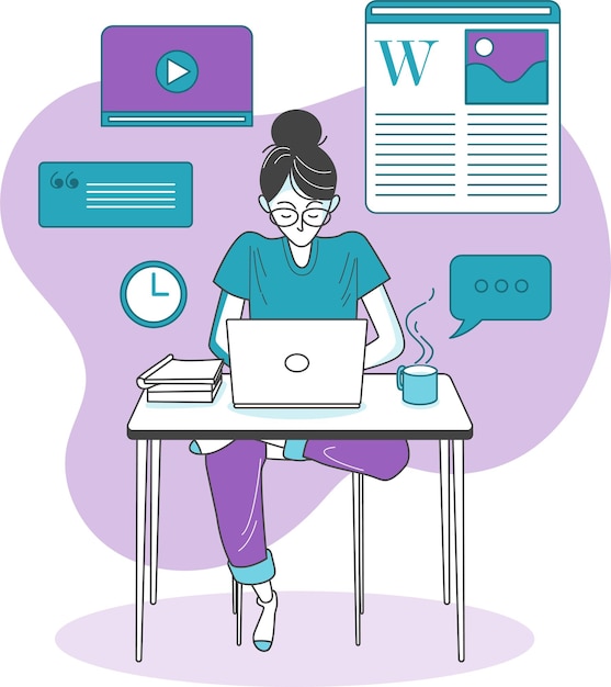 Focused Woman Multitasking at Her Desk with Digital Tools | Jiffy Designs