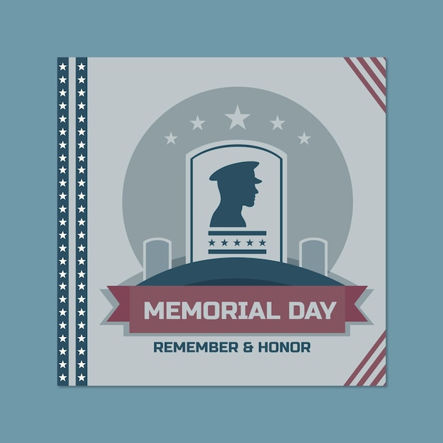 Solemn Memorial Day Tribute with Patriotic Symbols | Jiffy Designs
