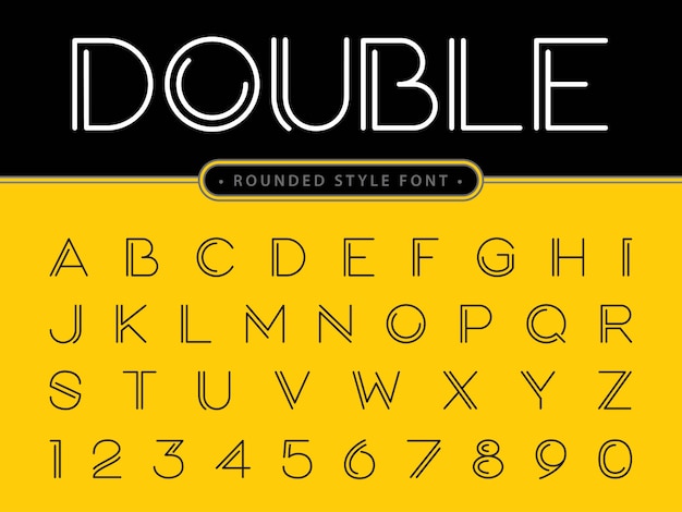 Elegant Rounded Font with Striking Black and Yellow Design | Jiffy Designs