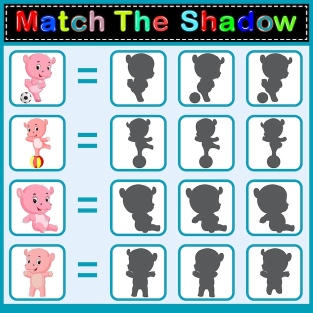 Playful Shadow Matching Game with Adorable Pigs | Jiffy Designs