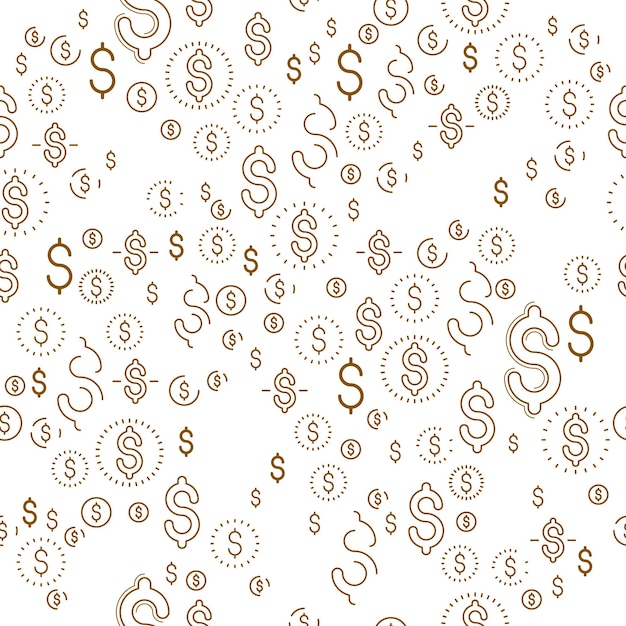 Seamless Pattern of Dollar Sign Symbols | Jiffy Designs