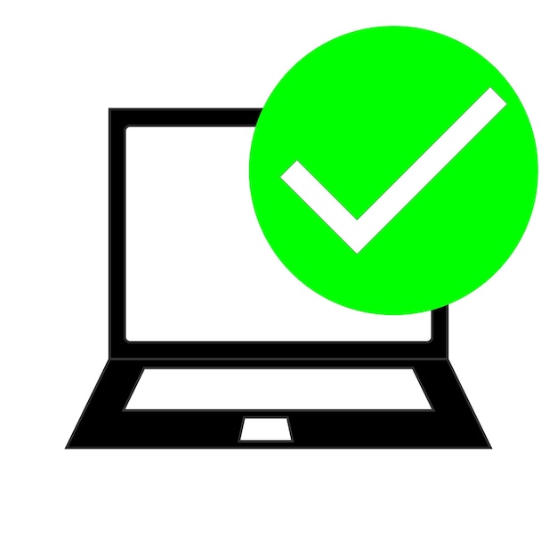 Approved Computer Checkmark Icon on Green Circle | Jiffy Designs