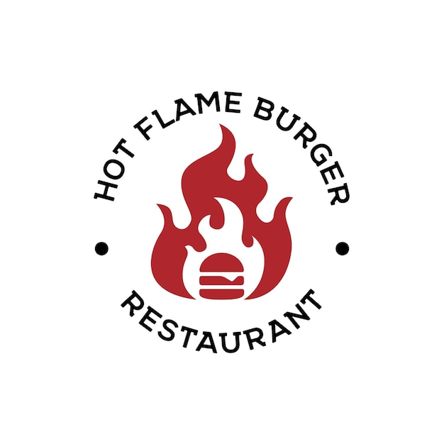 Fiery Logo for Hot Flame Burger Restaurant | Jiffy Designs
