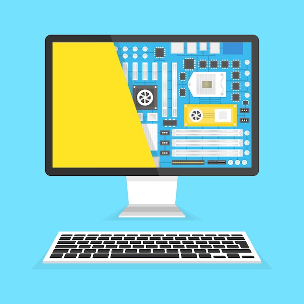 Vibrant Technological Landscape: A Captivating Computer Motherboard ...