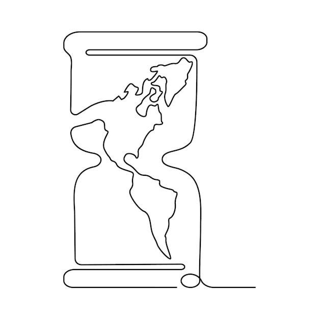 Outline of World Map in Minimalist Glass Frame | Jiffy Designs