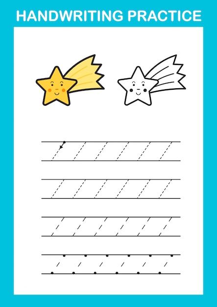 Cheerful Star Handwriting Practice for Children | Jiffy Designs
