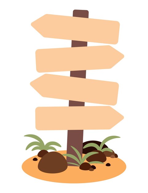 Wooden Directional Signs in Desert Landscape | Jiffy Designs
