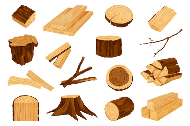 Assortment of Rustic Wooden Logs, Planks, and Branches | Jiffy Designs