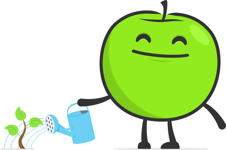 Funny Cartoon Apple | Jiffy Designs