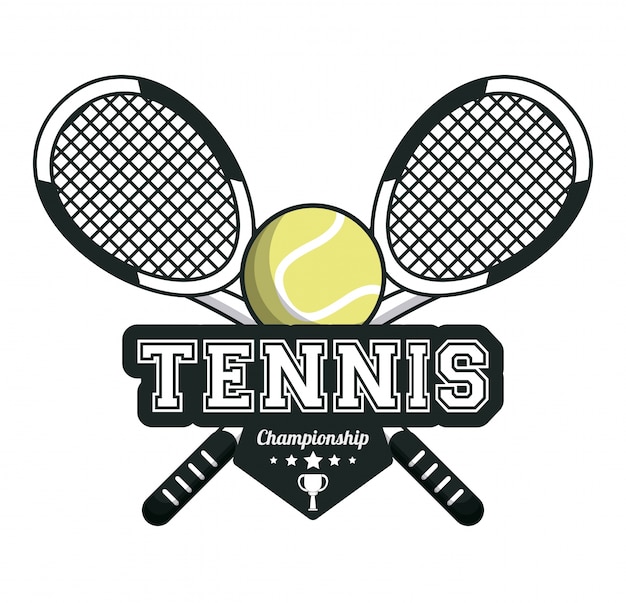 Iconic Tennis Rackets and Ball Emblem | Jiffy Designs