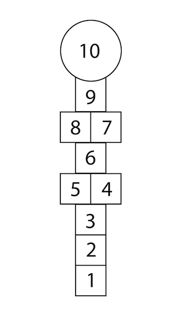 Vibrant Hopscotch Grid with Bold Numeric Design | Jiffy Designs