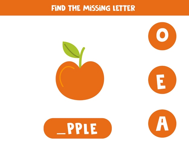 Vibrant Orange Apple with Missing Letter | Jiffy Designs