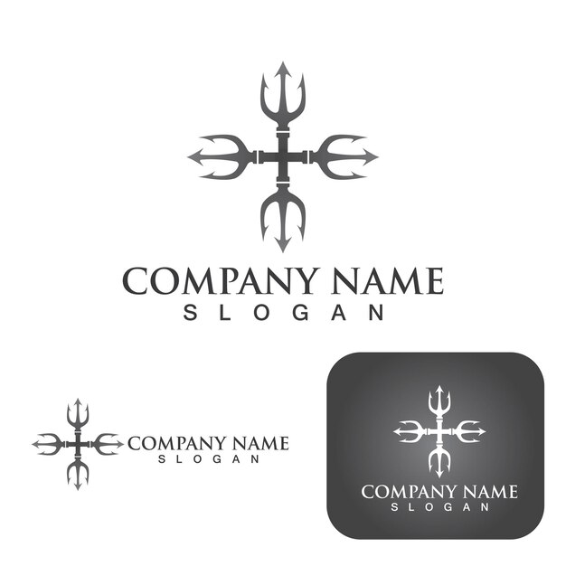 Elegant Nautical Trident Logo with Refined Typography | Jiffy Designs