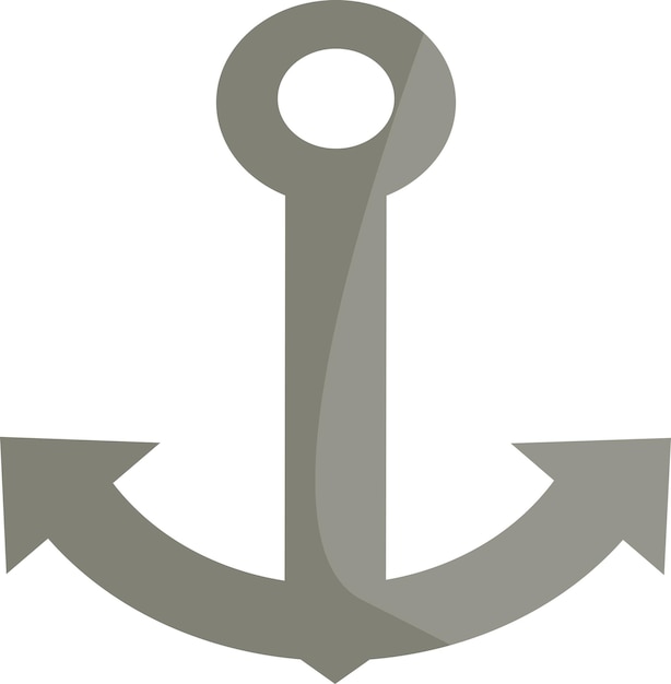 Iconic Anchor Symbol in Minimalist Gray Tones | Jiffy Designs