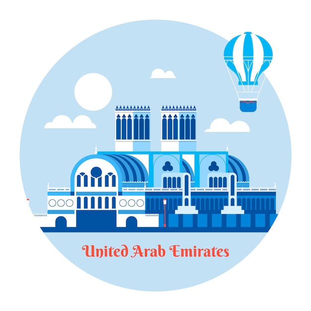 Vibrant Architectural Landmark of the United Arab Emirates | Jiffy Designs
