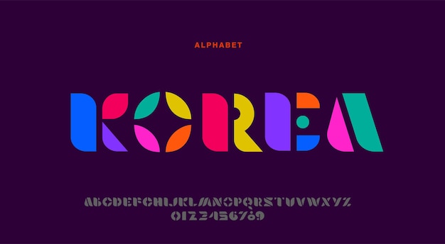 Vibrant Korean Alphabet: Colorful Typographic Design | Jiffy Designs