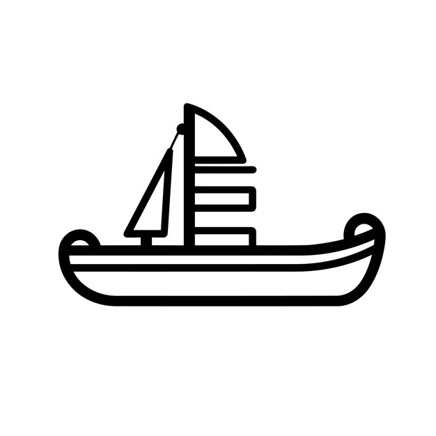Minimalist Sailing Boat Icon with Sleek Design | Jiffy Designs
