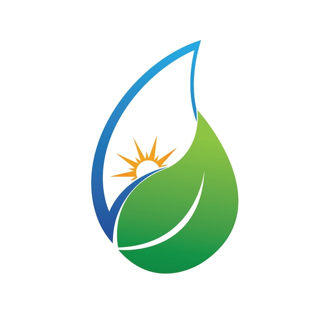 Vibrant Nature-Inspired Emblem with Sun and Leaf | Jiffy Designs