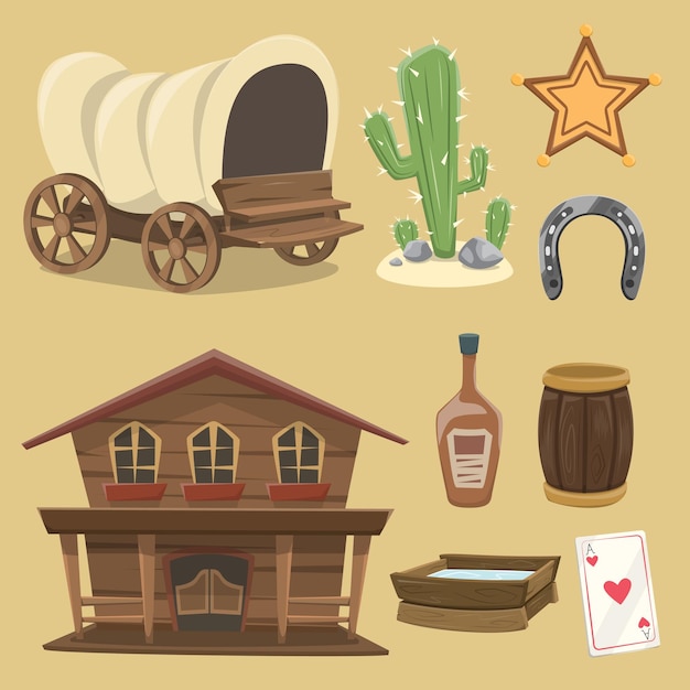 Rustic Western Frontier Symbols and Structures | Jiffy Designs