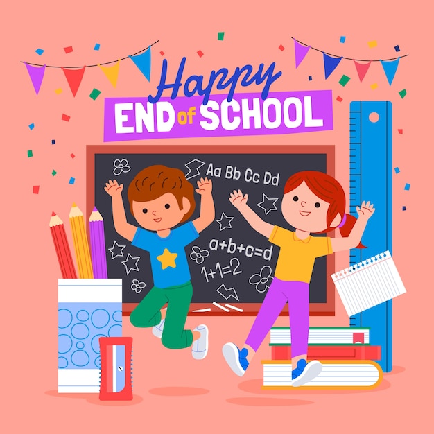 Joyful End of School Celebration with Cheerful Students | Jiffy Designs