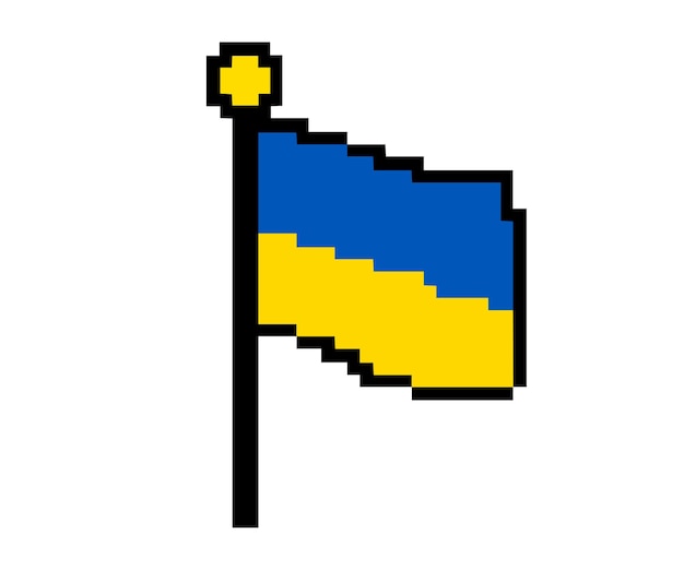 Vibrant Pixel Art Flag Waving Proudly in the Wind | Jiffy Designs