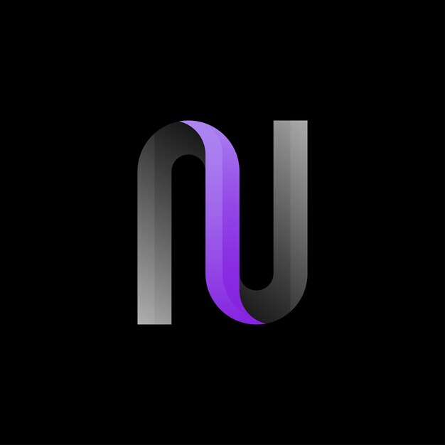 Sleek and Stylized Interlocking Letter N and U | Jiffy Designs