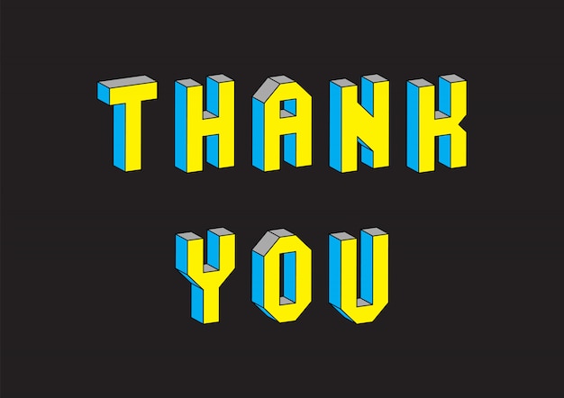 Vibrant 3D Text Art Expressing Gratitude and Appreciation | Jiffy Designs