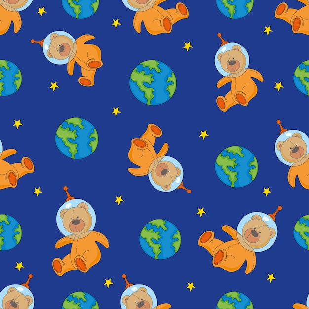 Playful Space-Themed Pattern with Adorable Astronaut Bunnies | Jiffy ...
