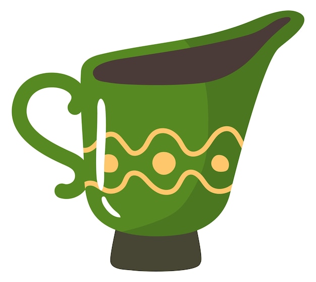 Vibrant Green Ceramic Teacup with Intricate Patterns | Jiffy Designs