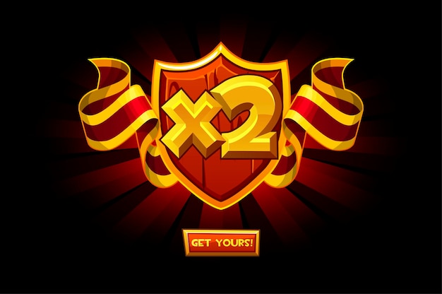 Fiery Shield with Bold '2x2' Design | Jiffy Designs